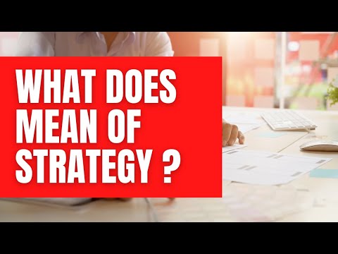 DEFINITION OF STRATEGY - What is a Strategy | WHAT DOES MEAN OF STRATEGY ❓