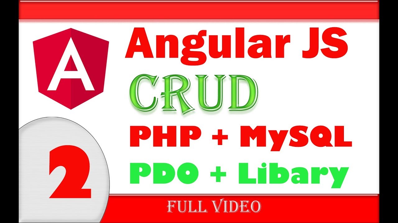 Angular JS CRUD PHP Library MySQL part part 2 - full video