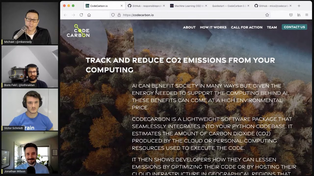 Code Carbon: Calculate and visualize code's C02 impact - Talk Python to Me Ep.318