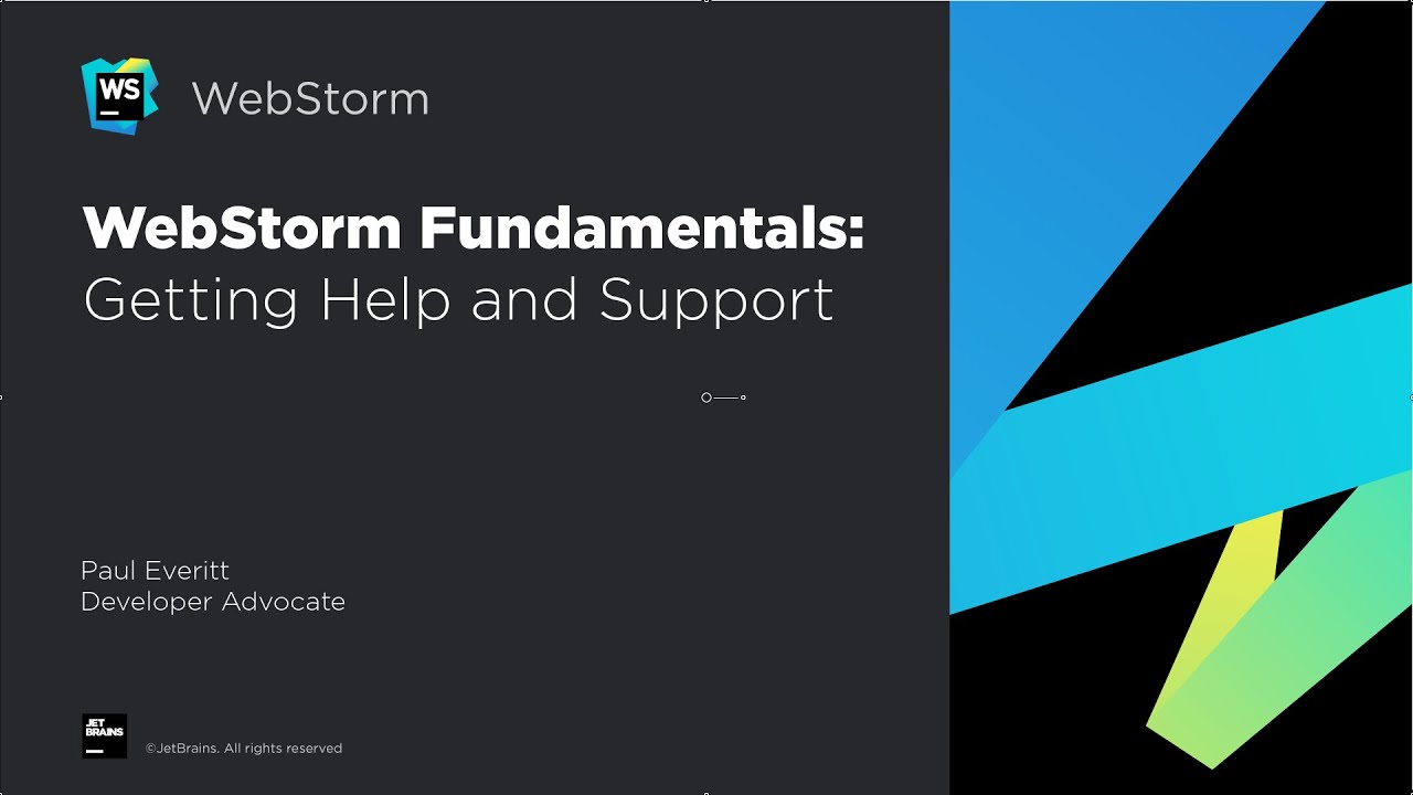 WebStorm Fundamentals: Getting Help and Support