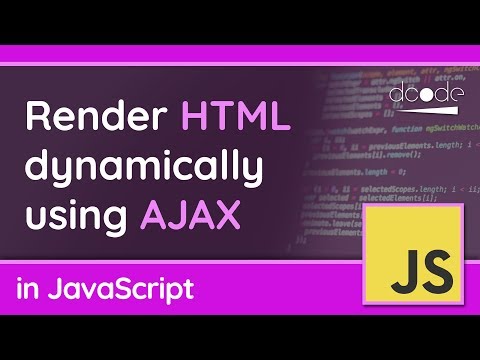 Learn Render HTML Dynamically Using AJAX JavaScript Tutorial - Mind Luster