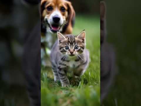 Chase 😹 #cat #dog #ai #kitten