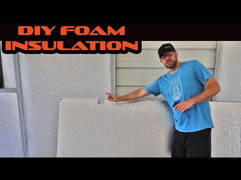 Metal Storage Building 2 Inch Foam Board Insulation Install DIY