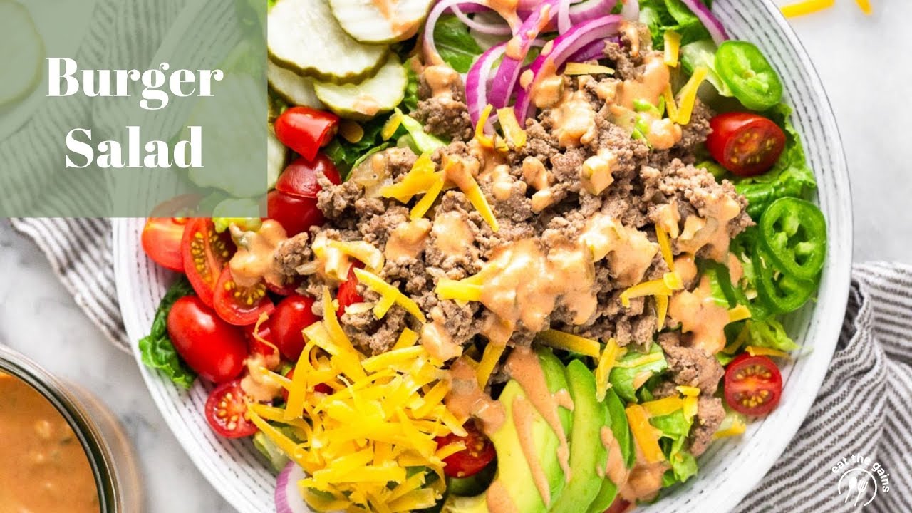 Easy Burger Salad w/ Special Sauce Dressing