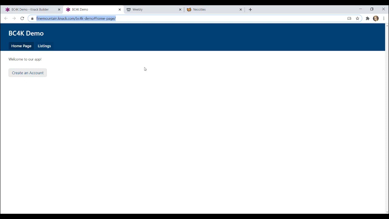 Embedding Your Knack database Application (Publication)