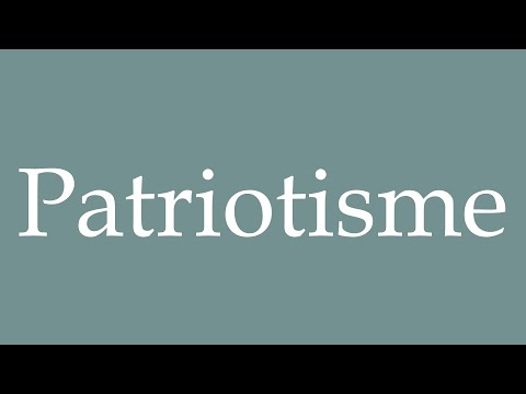 How to Pronounce ''Patriotisme'' (Patriotism) Correctly in French