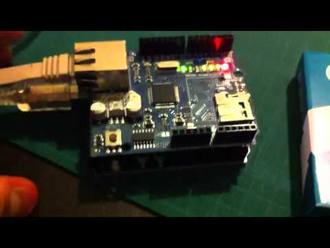 Arduino UNO and new Ethernet shield.UDP test.