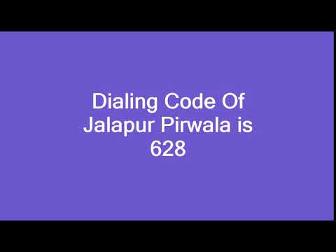 Dialing Code Of Jalapur Pirwala is 628