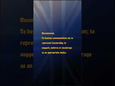 Recommend Pronunciation & Meaning British English