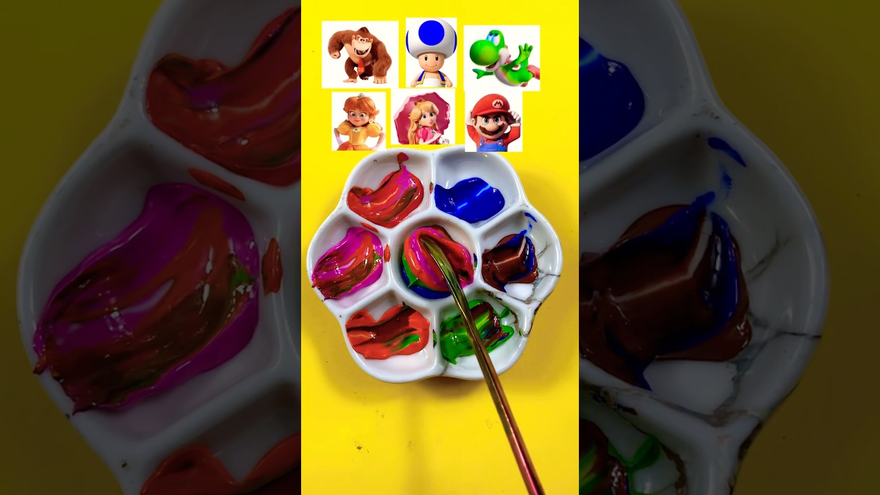 The Super Mario Galaxy Movie Mix (part 1) #colormixing #mario #luigi #yoshi #daisy