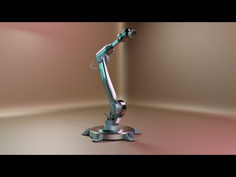 3D modeling industrial robot arm in Blender