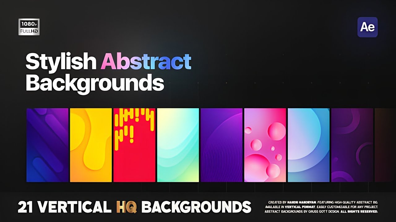 Abstract Backgrounds Vertical Pack - After Effects Template