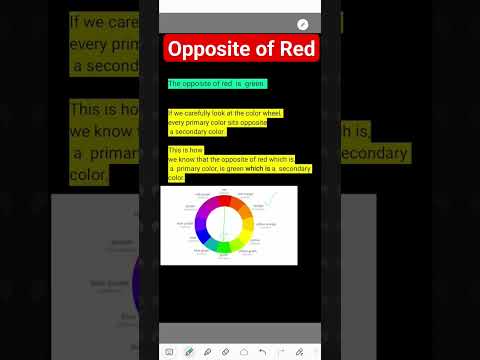 What is the opposite of red? Opposite of Red #oppositewords