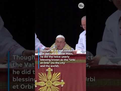 Pope Francis' last public appearance on Easter Sunday #Shorts