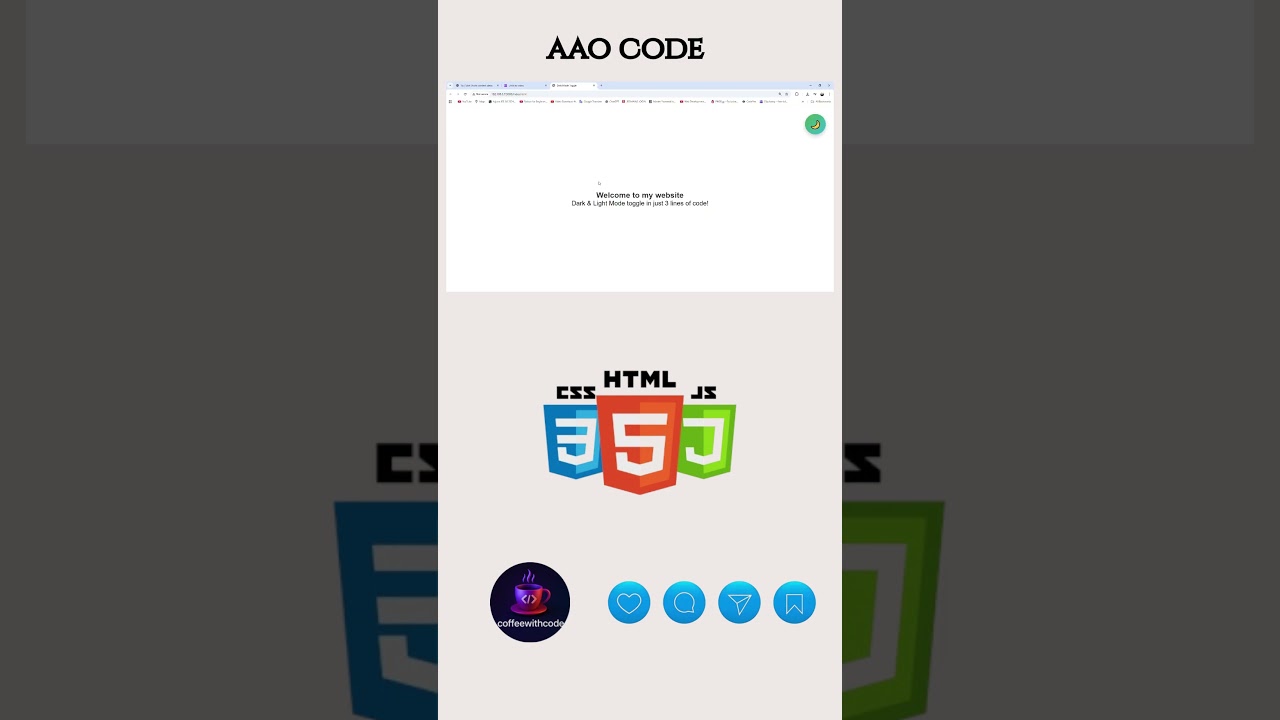 Enable Dark Mode in Your Website in 30 Seconds! 🔥