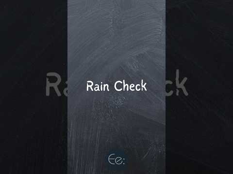 Rain Check ☔ What Does It Mean? English Explained #phrases #expression #meaning #idioms #esl #tips