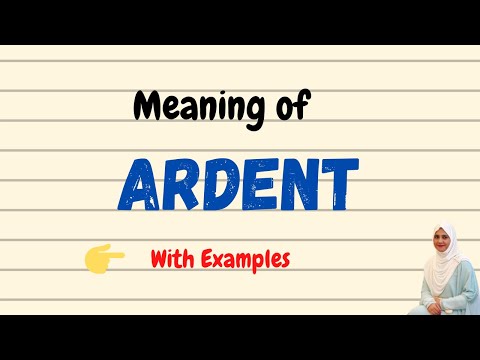 Daily vocabulary | Ardent Meaning | Vocabgram