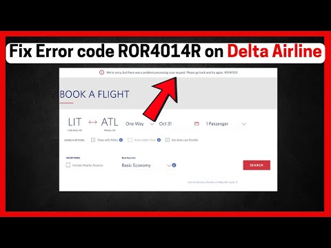 Delta Airlines Error code ROR4014R (Quick fix)