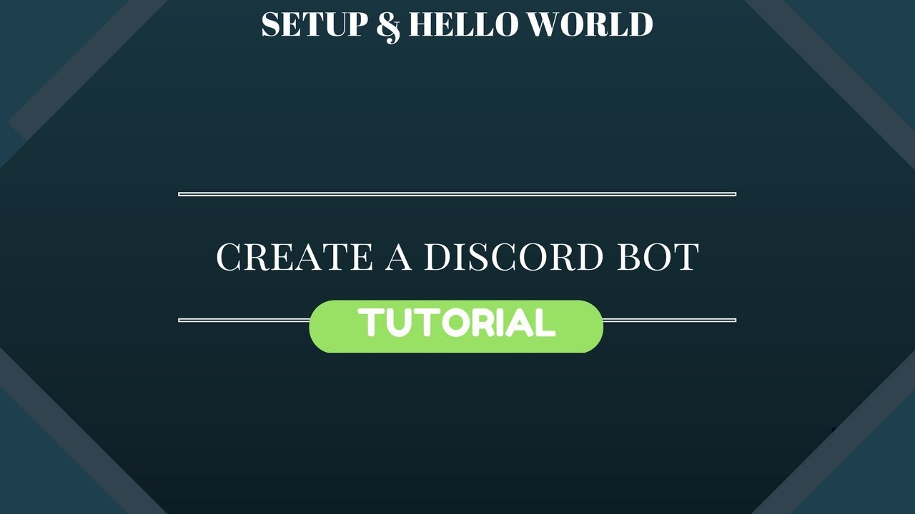 JDA Bot Tutorial - Setup & Hello World Command [Part 1]