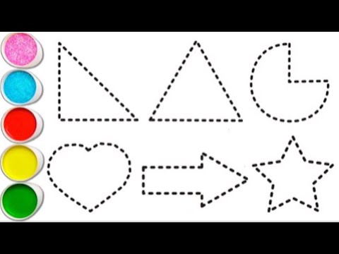Shapes drawing for kids, Learn 2d Shape, Colors for toddlers, How To learn shapes for kids | part 03