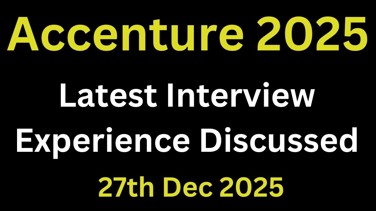 Accenture Interview Questions And Answers 2025 Batch | Accenture Technical interview Questions