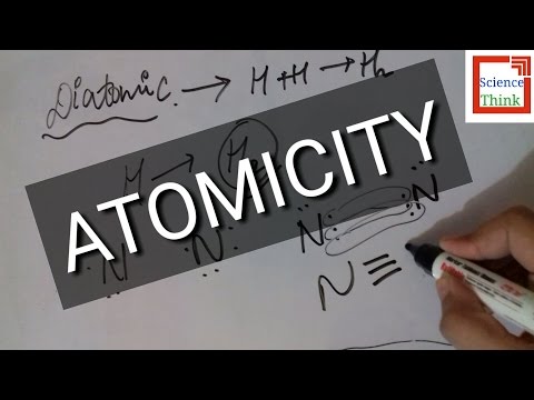 What is Atomicity ? Monoatomic and Diatomic Elements In Hindi ~~