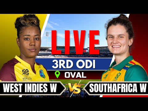 🔴Live: South Africa Women vs West Indies Women | 3rd ODI | Live Score & Commentary Live match today