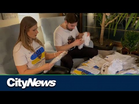 Edmonton couple creates T-shirts to show support for Ukraine
