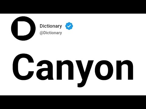 Canyon Meaning In English