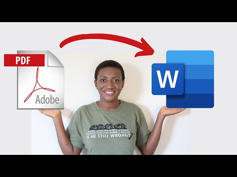 Convert PDF Document To WORD Document For FREE