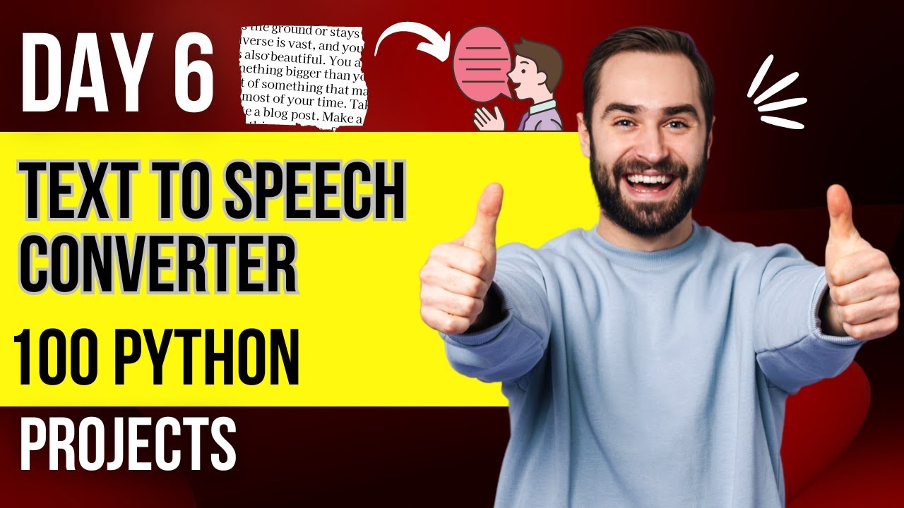 Create a Text to Speech Converter in Python | Full Tutorial + Source Code