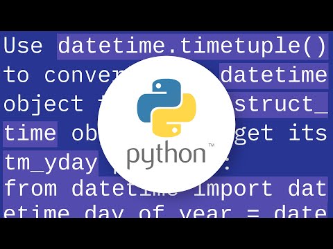 Convert Year/Month/Day to Day of Year in Python