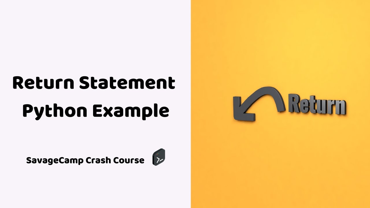 Python Examples For Beginners | Return Statement | SavageCamp
