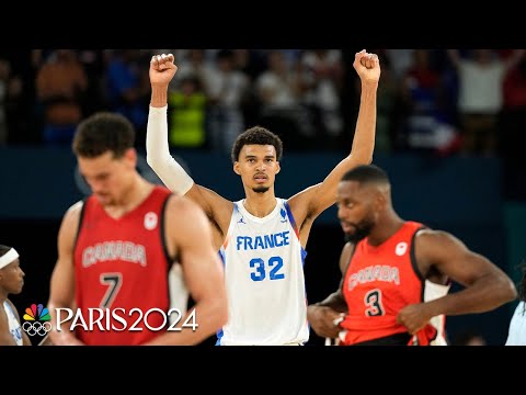 France keeps Canada at arm's length in men's basketball quarterfinal win | Paris Olympics