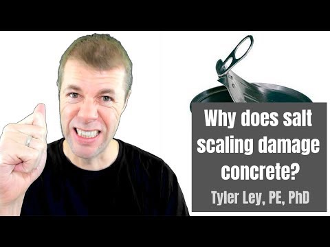 Why does salt scaling damage concrete?