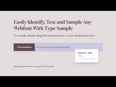 How to identify font using Type Sample