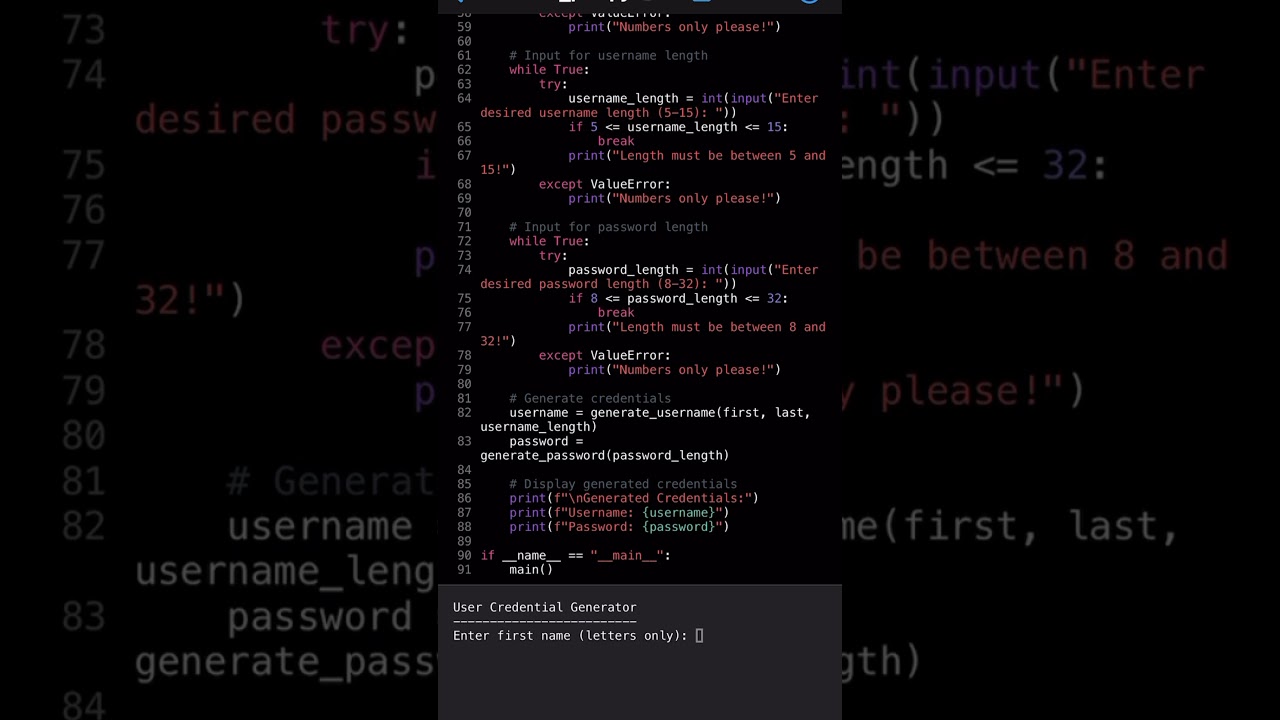 Use Python code to generate high security password #pythontutorial