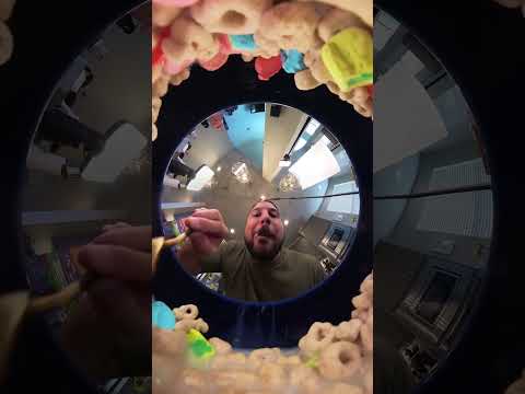 What's at the end of the 360 rainbow?🌈 Magic deliciousness #Insta360 #Insta360Eats #mukbang #shorts