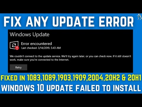 Fix Windows 10 Update Error Encountered | Windows 10 Update Failed To Install | Fix Missing Security