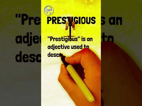 PRESTIGIOUS Word Definition?#animation #tranding #ytshorts