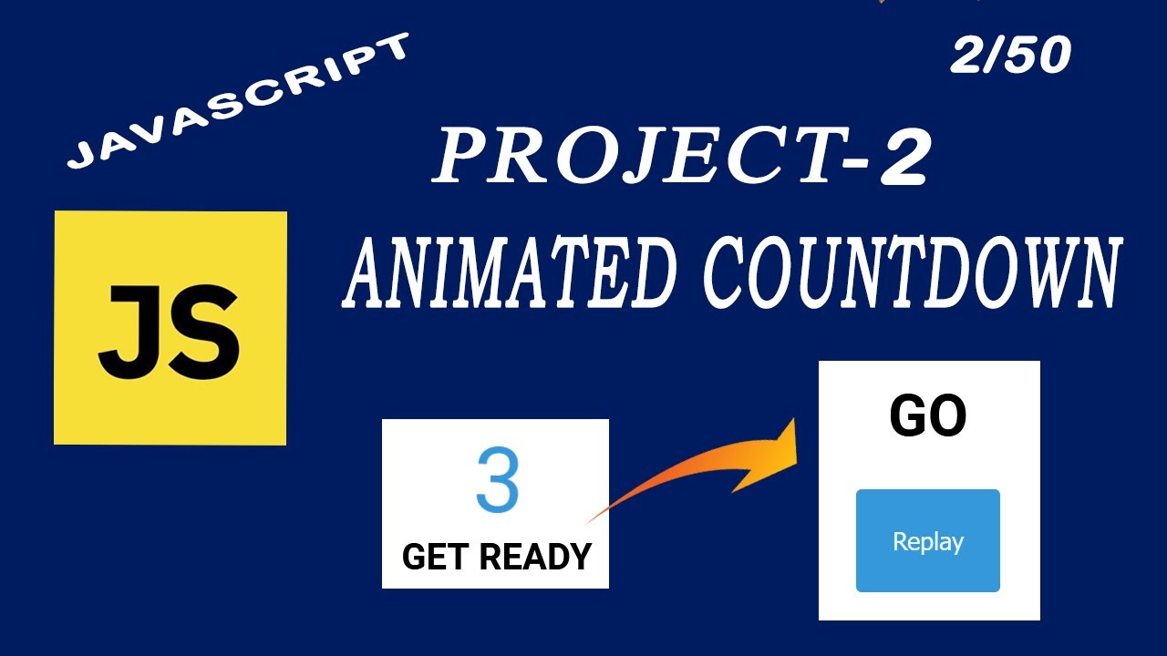 Animated countdown  by using JavaScript  (Html ,CSS & JS) project- #2