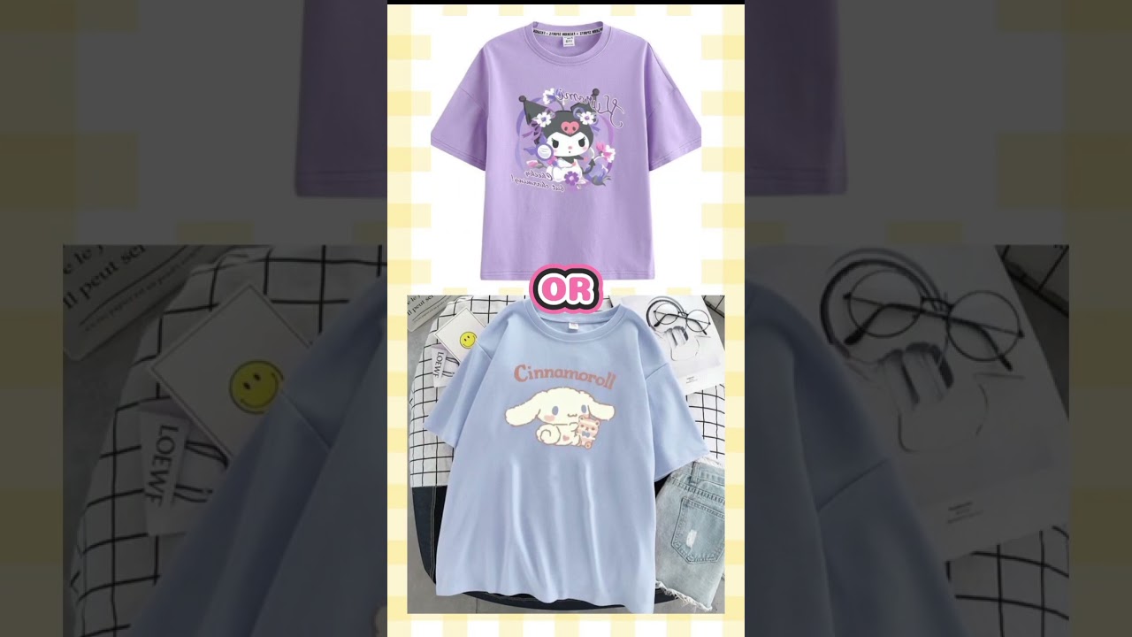 kuromi or cinnamorol shirt? #shorts #sanrio #kuromi #cinnamonrolls #shirts