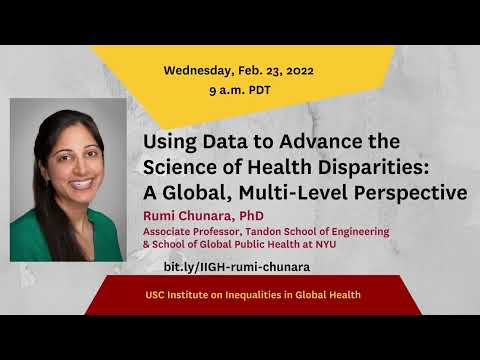 Using Data to Advance the Science of Health Disparities: A Global, Multi-Level Perspective