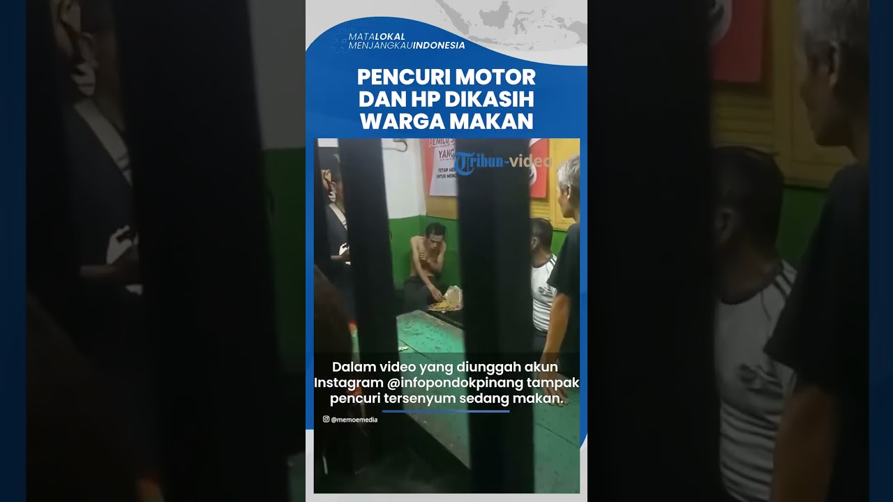 Viral Pencuri Ketangkap Basah Mencuri Motor dan HP Maling Dikasih Makan ...