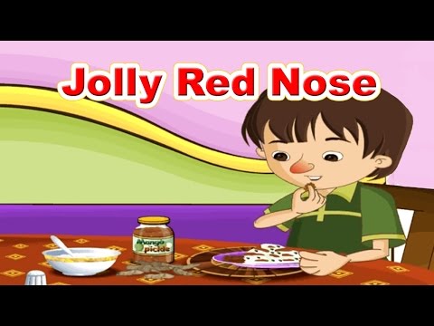 Jolly Red Nose Nursery Rhyme By Prem Lekha | with Lyrics | Kids Songs | Poems For Kids