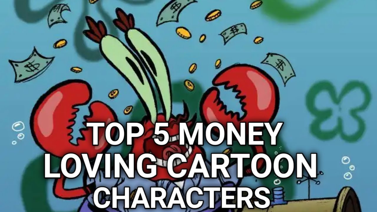 Top 5 money obsessed cartoon characters. #shorts