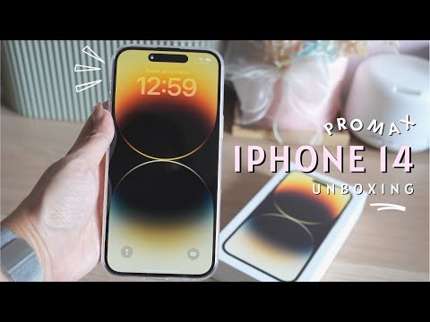 iPhone 14 Pro Max (256GB) in Gold 🤍 Unboxing + Transparent Casing