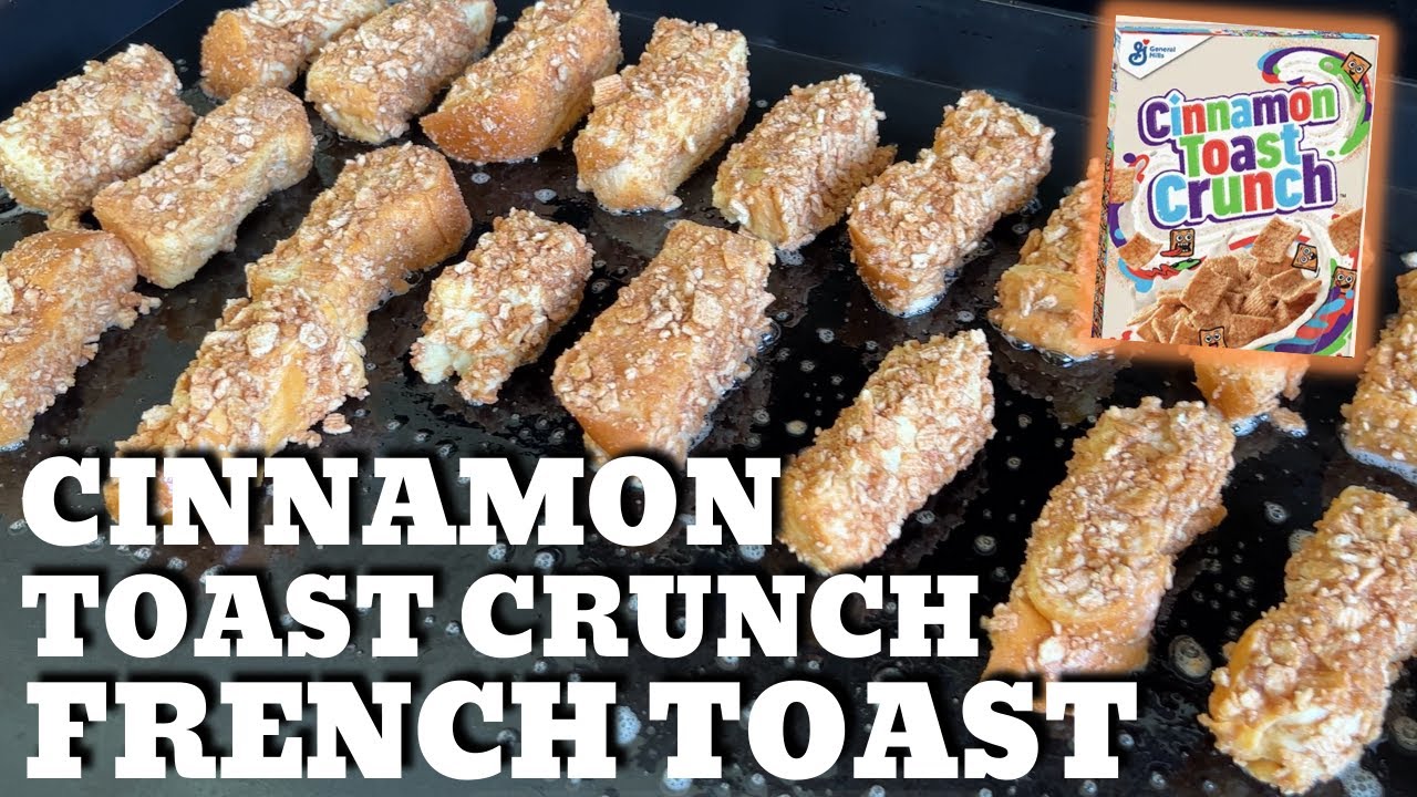 Cinnamon Toast Crunch French Toast Sticks on the Griddle