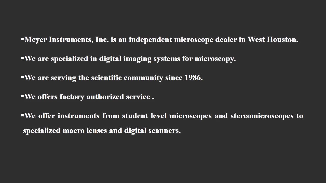 Meyer Instruments - Serving The Scientific Community