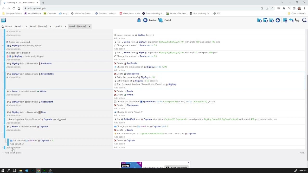 GDevelop - video 17. Using object timers